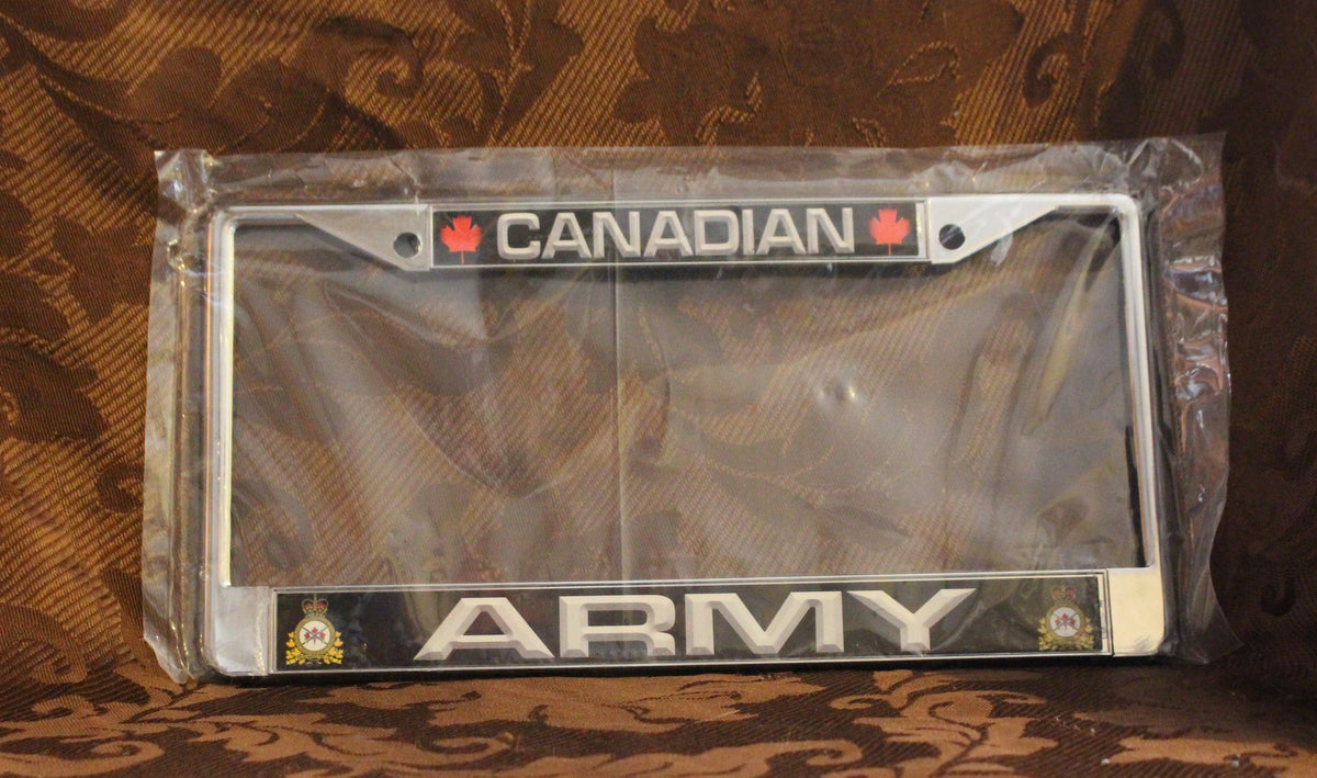 Canadian Forces Army Metal License Plate Holders – Look What I've Got